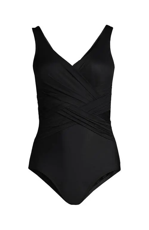 LANDS' END Dd-cup Slendersuit One-piece Swimsuit - Black