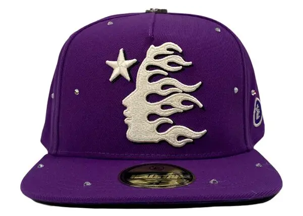 HELLSTAR Og Logo Rhinestones 59fifty Fitted Cap - Purple