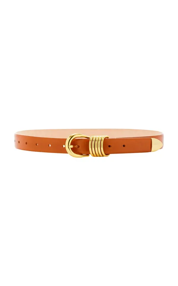 DEHANCHE Hollyhock Leather Belt - Brown