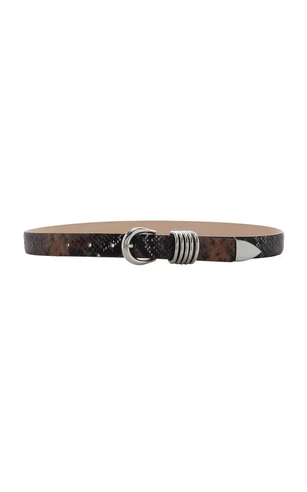 DEHANCHE Hollyhock Snake-effect Leather Belt - Python