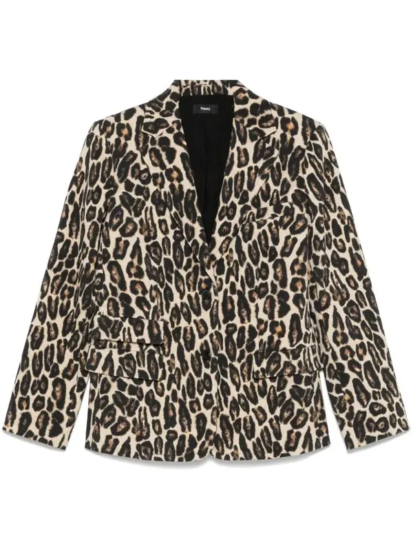 Theory Leopard-pattern Blazer