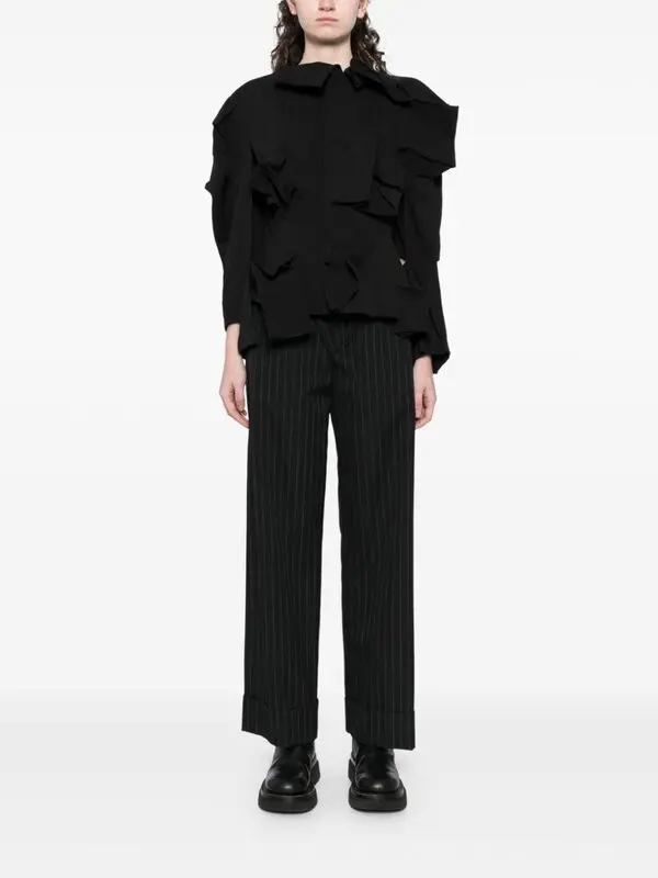 Yohji Yamamoto Twill Draped-sleeves Jacket