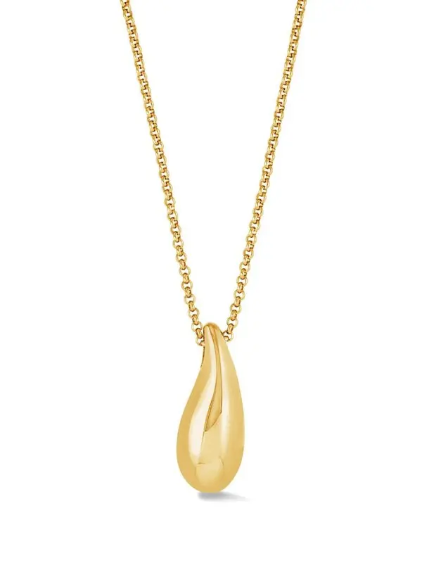 DOWER & HALL Large Pebble Droplet Pendant - Gold