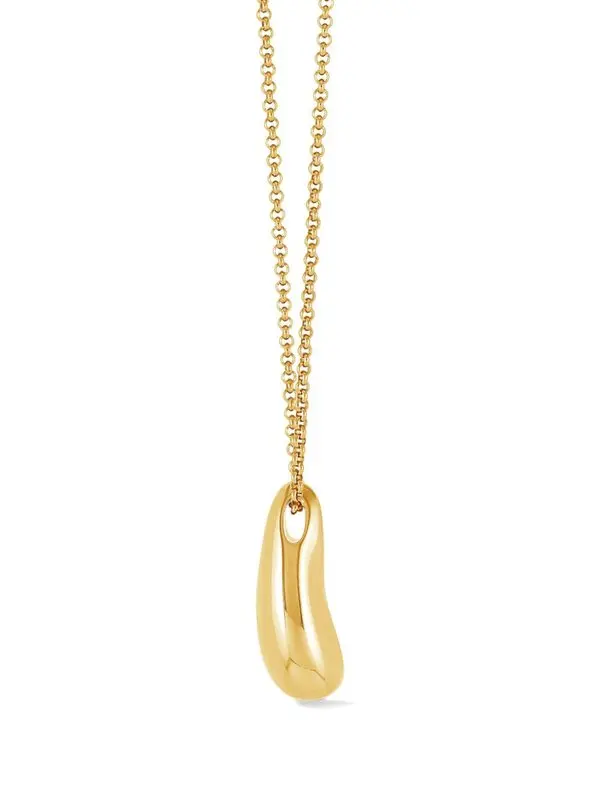 DOWER & HALL Large Pebble Droplet Pendant - Gold
