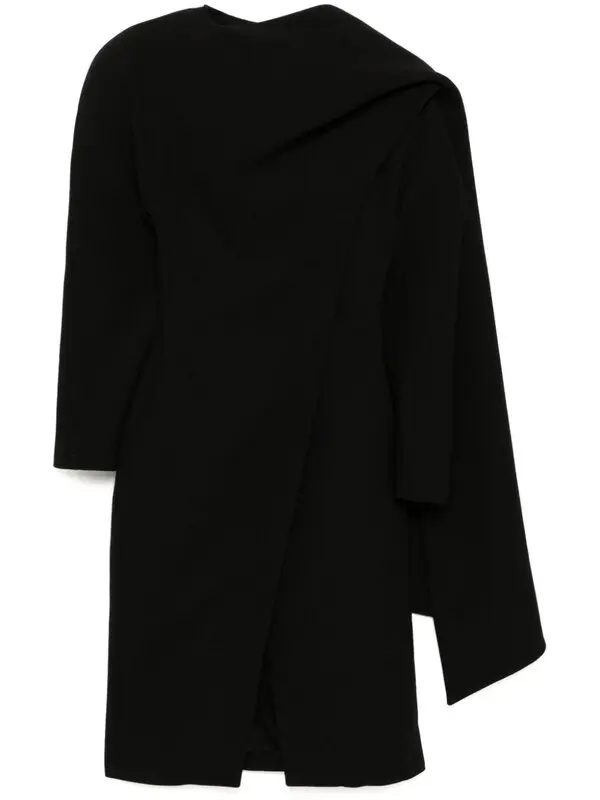 MUGLER Scarf Wool Blend Coat