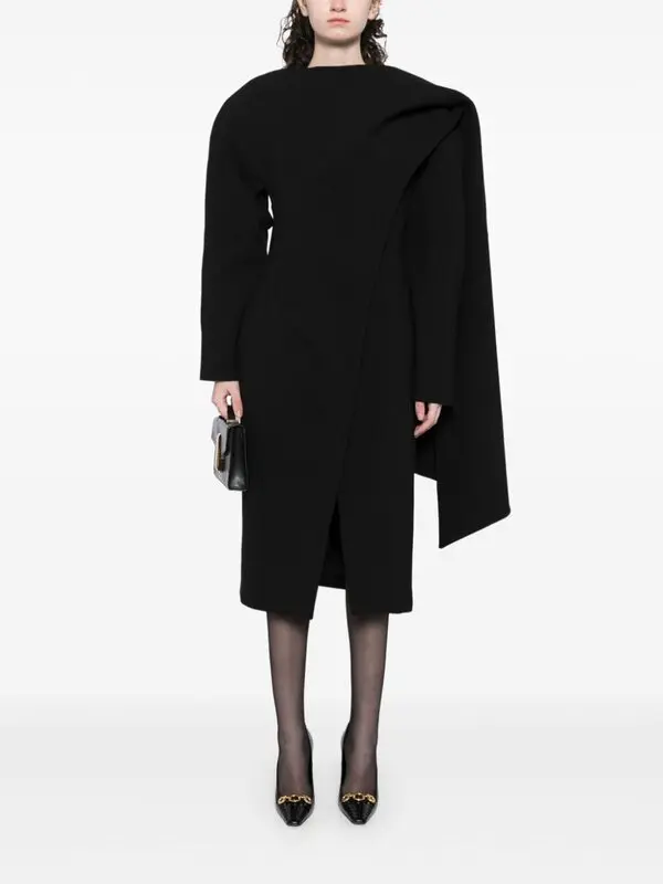MUGLER Scarf Wool Blend Coat
