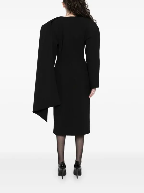 MUGLER Scarf Wool Blend Coat