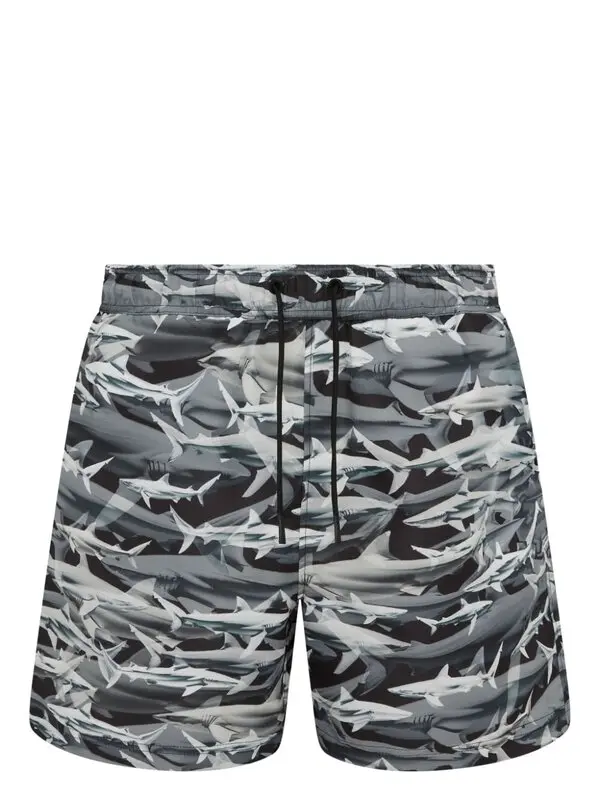 LET'S SWIM Shark Print Swim Shorts