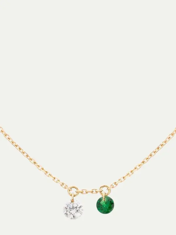 Raphaele Canot 18kt Yellow Diamond And Tsavorite Necklace