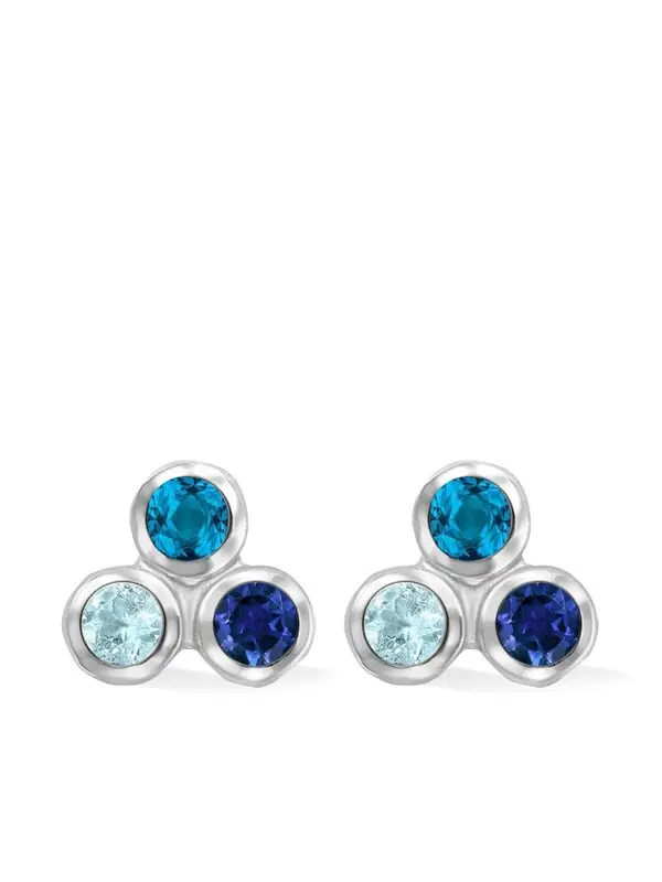 DOWER & HALL Trio Stud Earrings - Silver