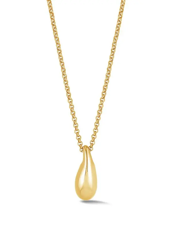 DOWER & HALL Small Pebble Droplet Pendant - Gold