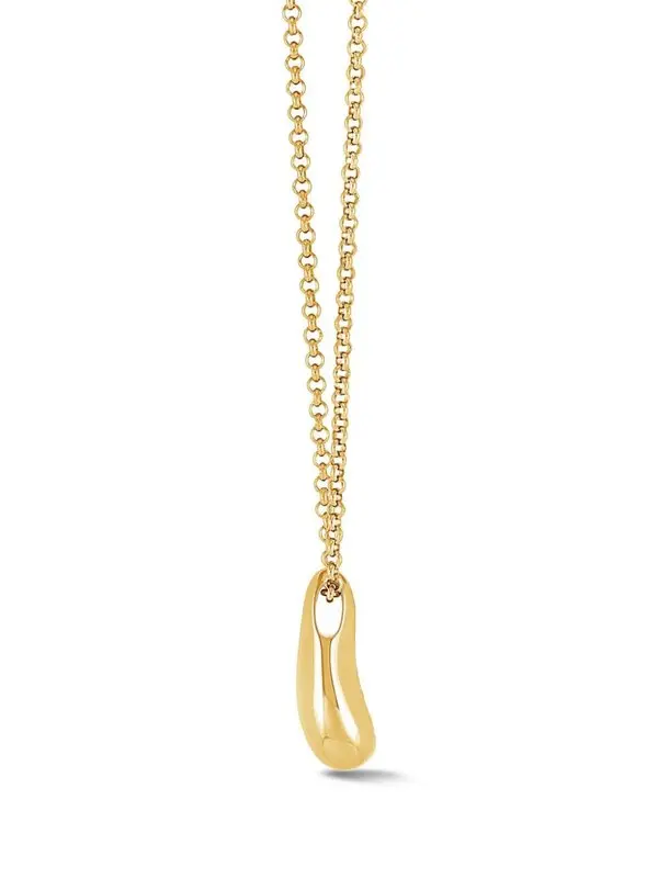 DOWER & HALL Small Pebble Droplet Pendant - Gold