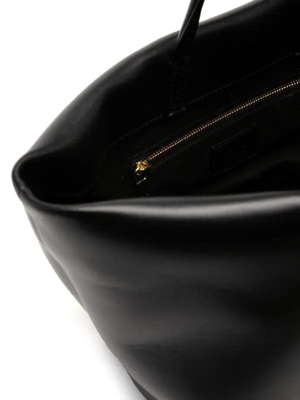 Sacai Corner Metal Leather Tote Bag In Black - 57% Off | Editorialist