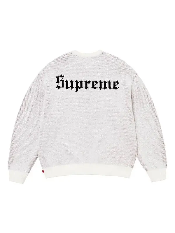 Supreme Intarsia Knit Snow Sweater - White