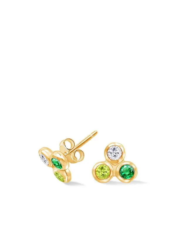DOWER & HALL Trio Stud Earrings - Gold