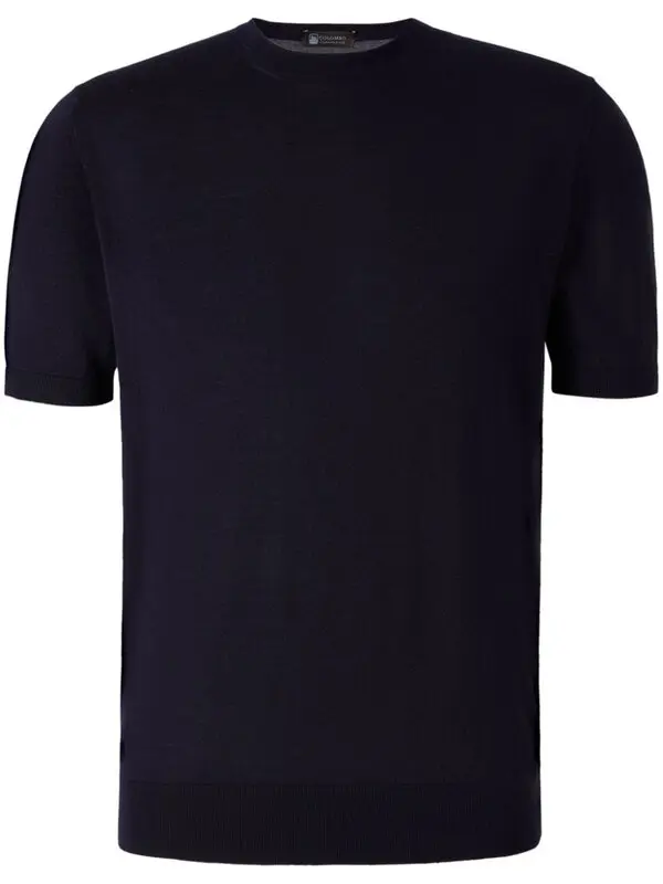 Colombo Crew-neck Fine-knit T-shirt - Blue