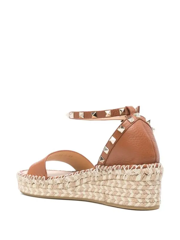 Valentino Garavani Rockstud-embellished Espadrilles - Brown