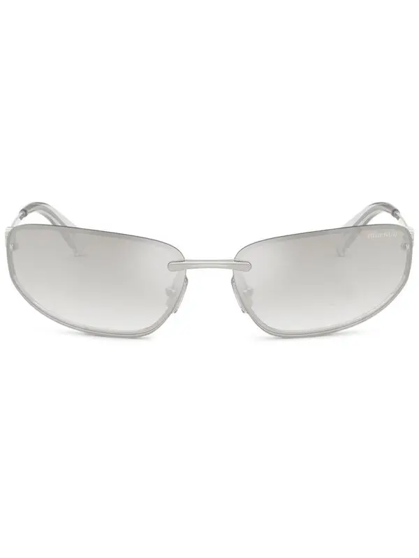 Miu Miu Wraparound Sunglasses - Silver