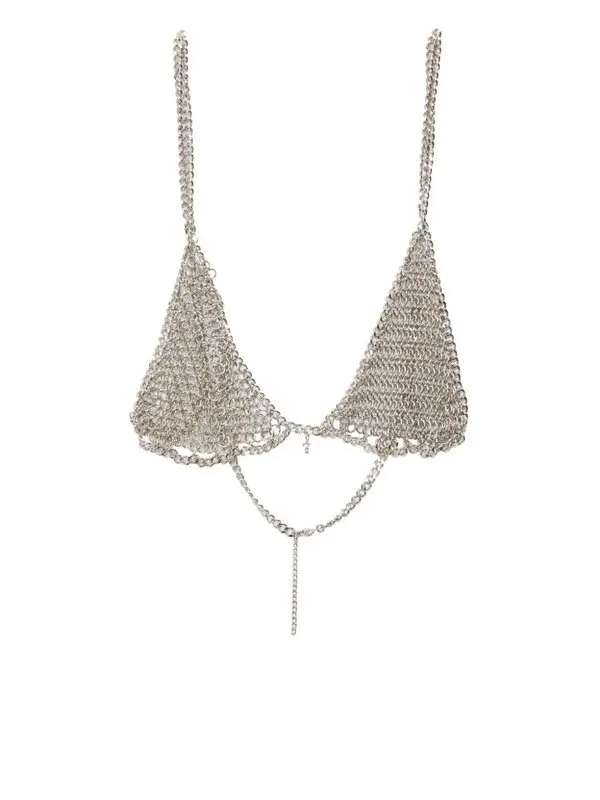 Fleur Du Mal Chain Bralette - Silver