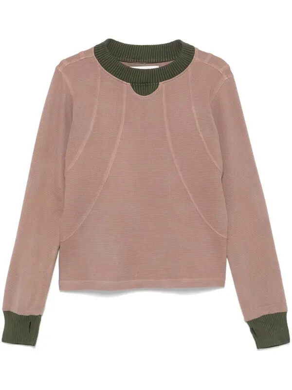 CHARLIE CONSTANTINOU Panelled Waffle Sweatshirt
