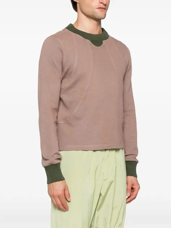 CHARLIE CONSTANTINOU Panelled Waffle Sweatshirt