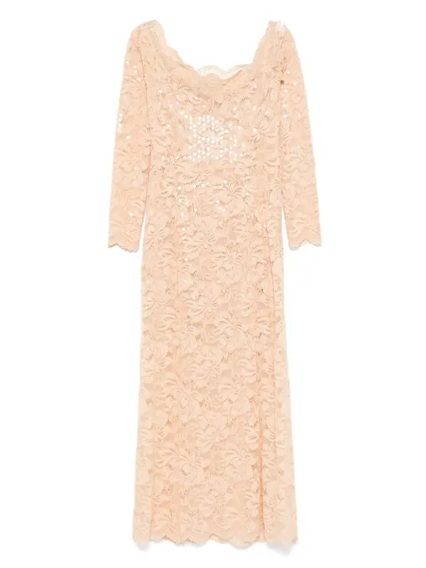 chinese dress ladies Rabanne Women's Lace Sheath Maxi Dress - Ivory main image 1