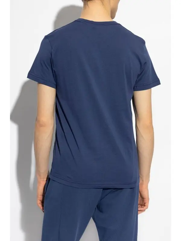 Versace Logo-patch T-shirt - Blue