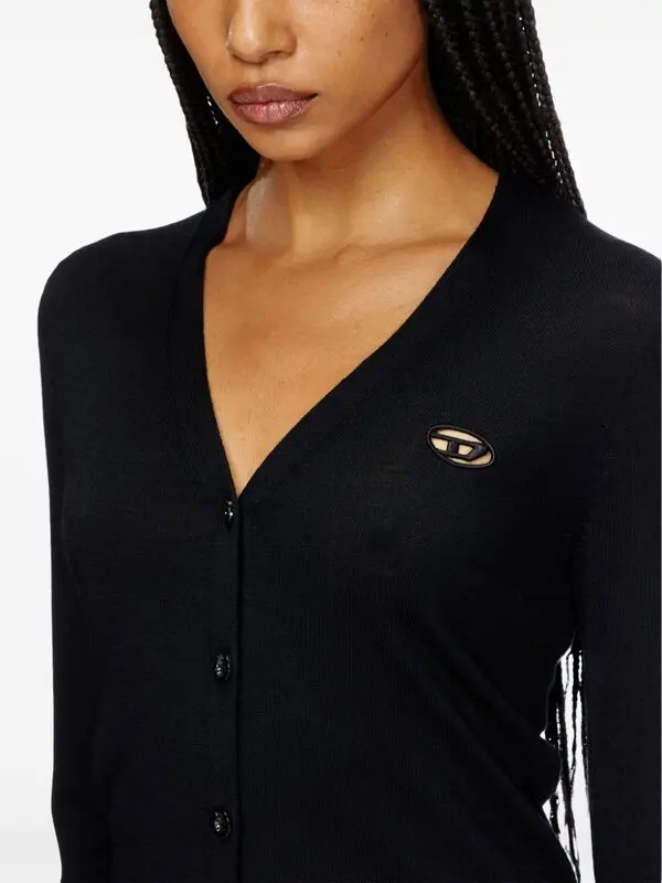 DIESEL® M-alima Knit Cardigan - Black