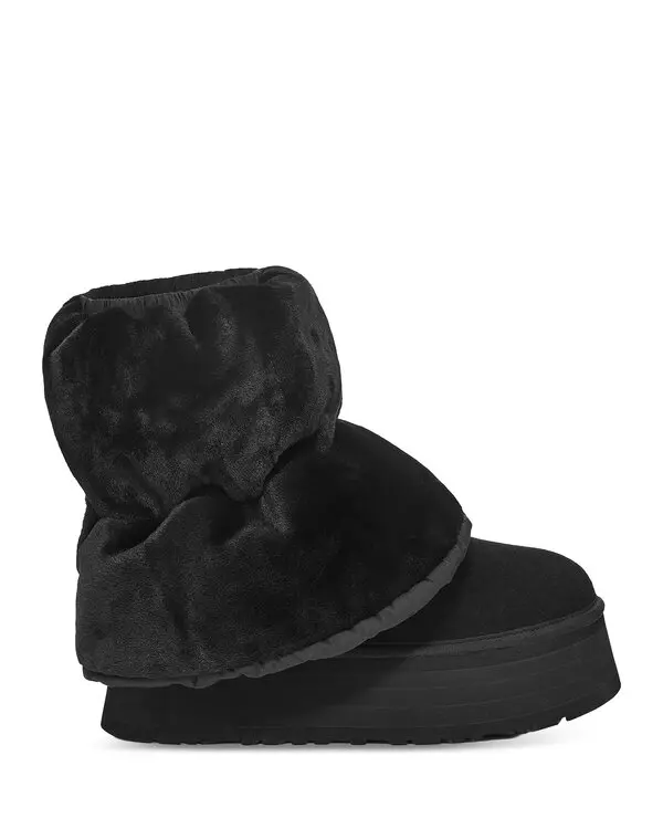 UGG Dipper Puffer Plushwarmer Boots - Black/black