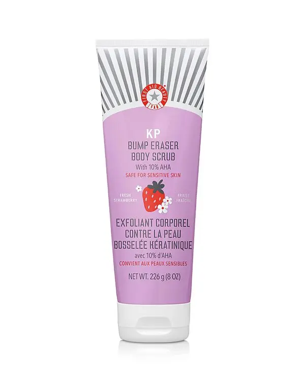 FIRST AID BEAUTY Kp Bump Eraser Body Scrub With 10% Aha Body Exfoliant For Keratosis Pilaris Strawberry 8 Oz - No Color