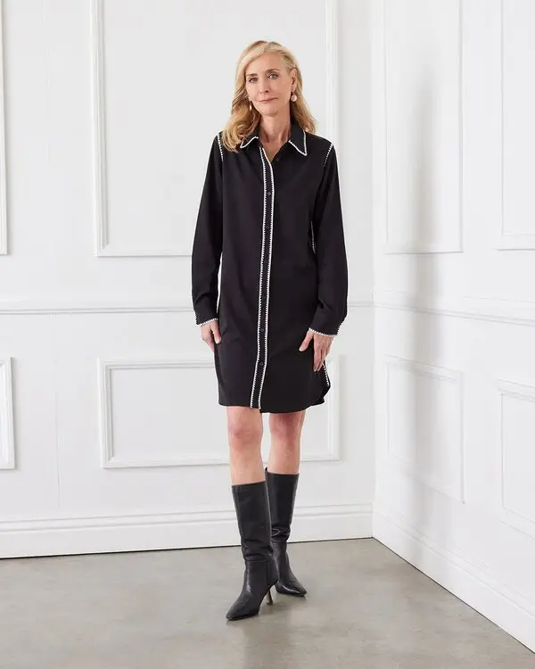 Karen Kane Edge Stitch Shirt Dress