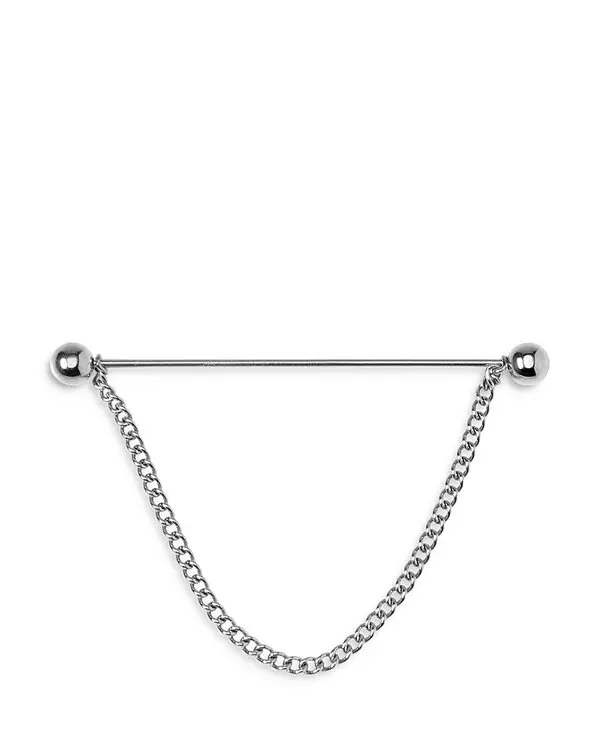 CUFFLINKS, INC. Stainless Steel Chain Collar Bar - Silver
