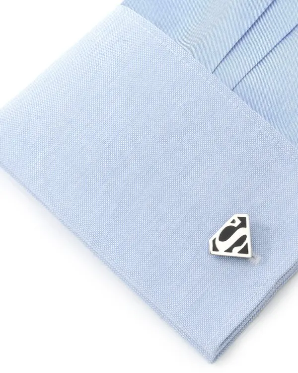 CUFFLINKS, INC. Superman Black Onyx Stainless Steel