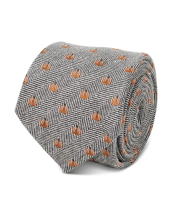 CUFFLINKS, INC. Pumpkin Herringbone Neck Tie - Gray
