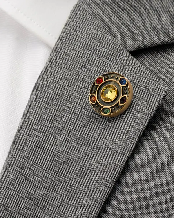 CUFFLINKS, INC. Infinity Stones Antique Gold Tone Lapel Pin