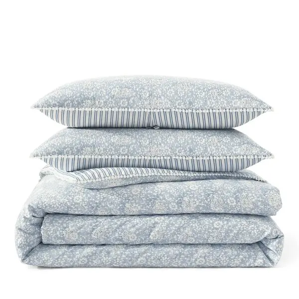 PERI HOME Ikat Eyelet Comforter Set, Full Queen