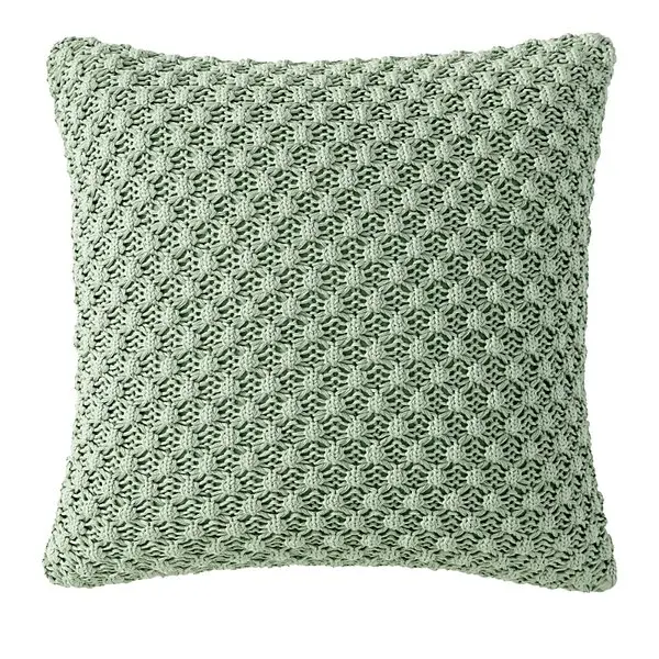 PERI HOME Crochet Knit Decorative Pillow, 20 X 20 - Sage