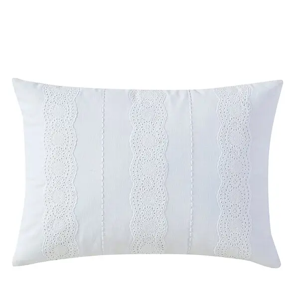 PERI HOME Eyelet Decorative Pillow, 14 X 20 - White