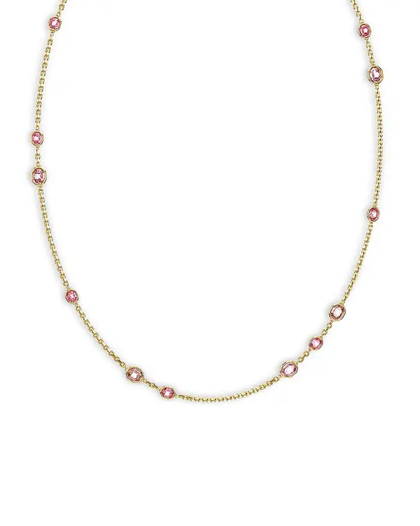 SWAROVSKI Imber Round Cut Strand Necklace - Pink/gold