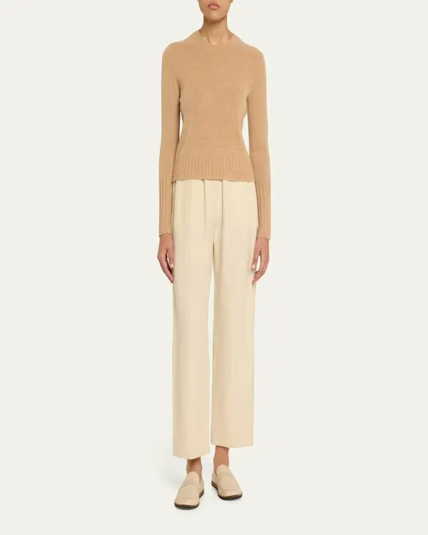 Guest In Residence Shrunken Crewneck Sweater In Cashmere - Gray