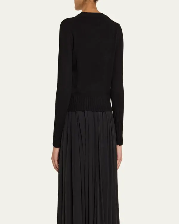 Guest In Residence Shrunken Crewneck Sweater In Cashmere - Gray