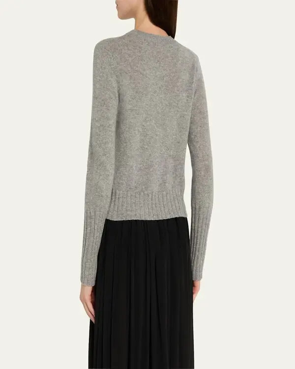 Guest In Residence Shrunken Crewneck Sweater In Cashmere - Gray