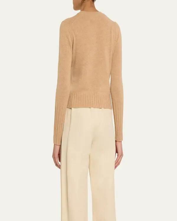Guest In Residence Shrunken Crewneck Sweater In Cashmere - Gray