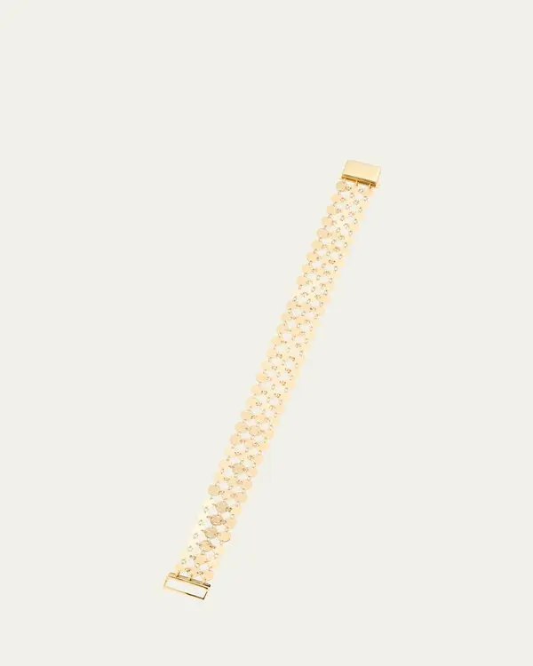 Lana Jewelry 14k Yellow Chainmail 3-row Bracelet