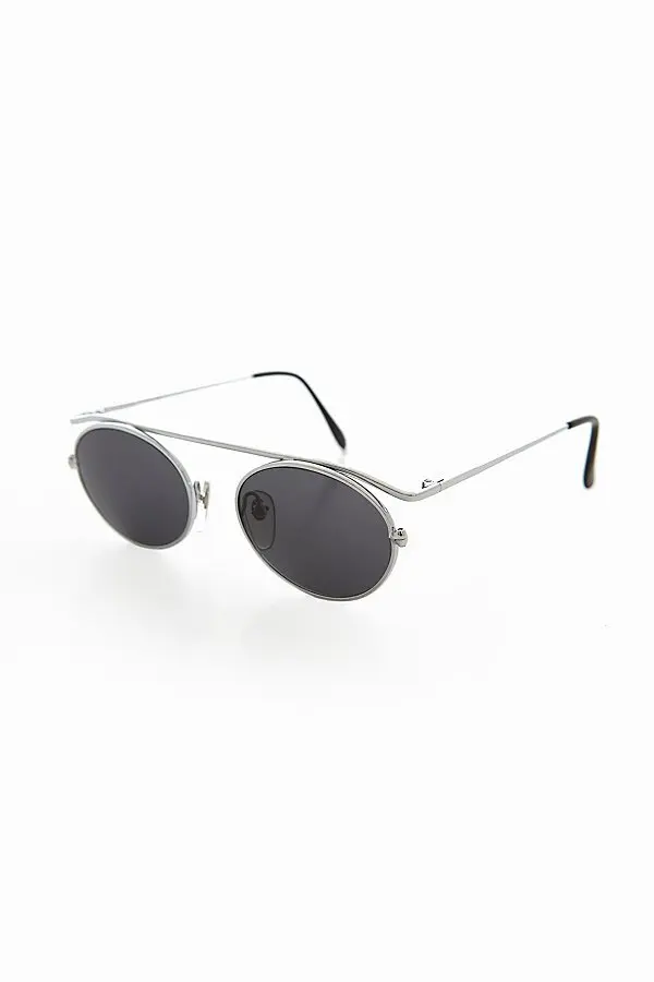 SUNGLASS MUSEUM Vintage Raven Floating Lens Sunglasses - Silver