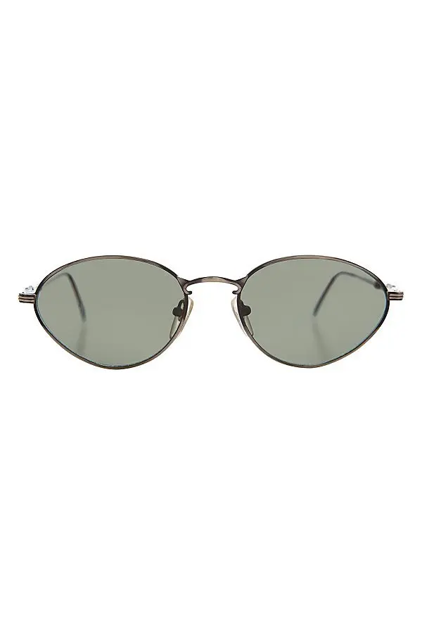 SUNGLASS MUSEUM Vintage Torres Oval Sunglasses - Gunmetal