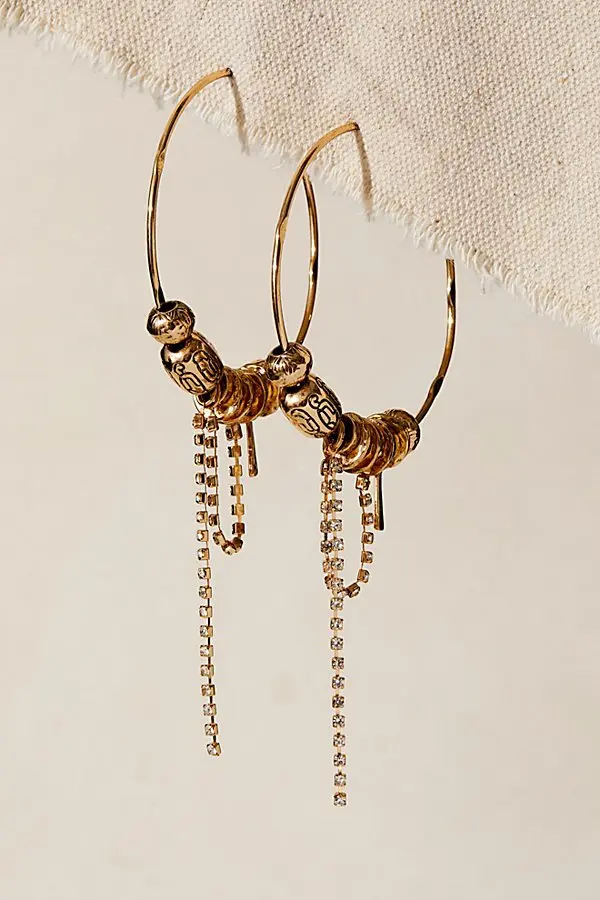 Free People Flume Hoop Earrings - Gold