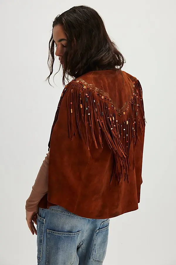 Nigel Preston Suede Poncho In Burnt Ochre - 27% Off  display picture 1