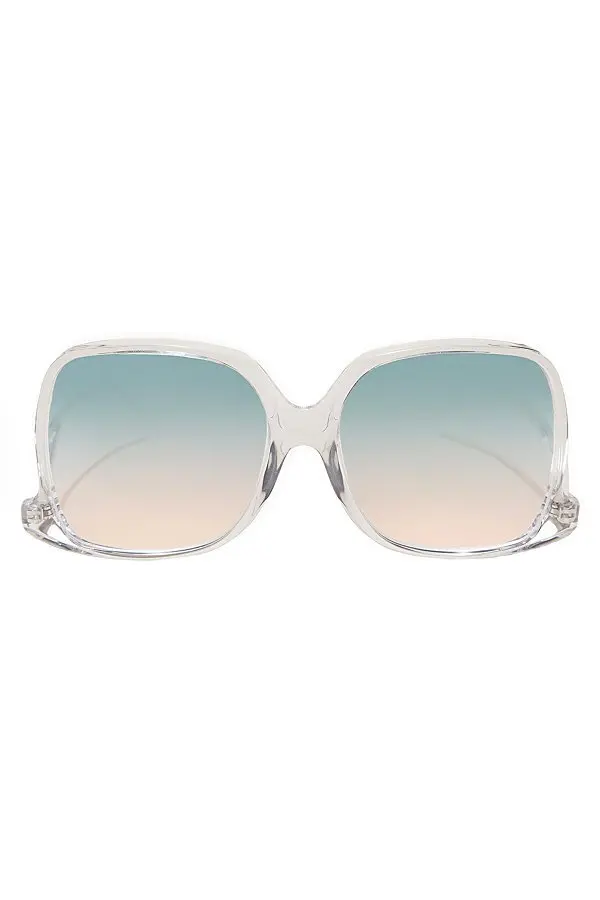 SUNGLASS MUSEUM Retro Mia Sunglasses Selected By - Turquoise/sand Lens