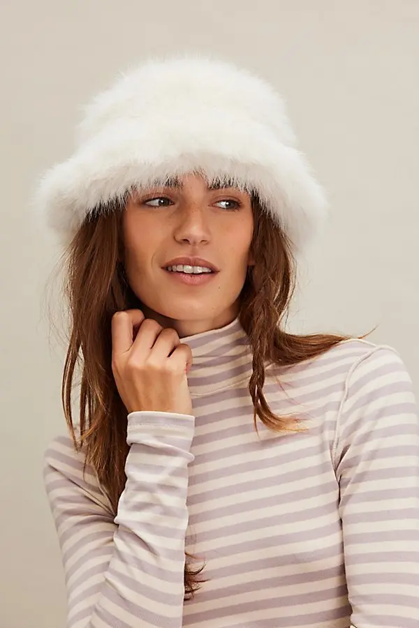 Free People Unreal Faux Fur Bucket Hat Unreal Fur + Ice Queen Bucket Hat main image 3